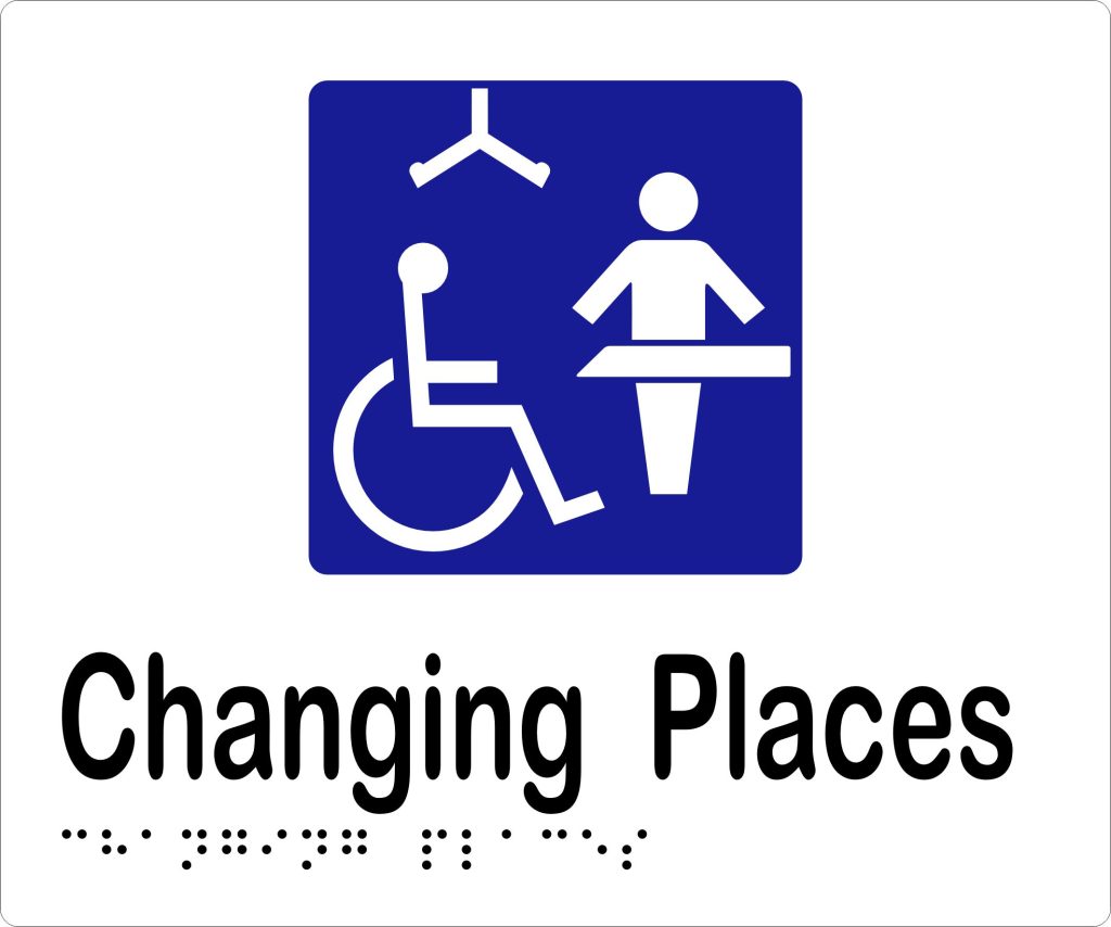 Changing Places w Braille - KJAM Signage