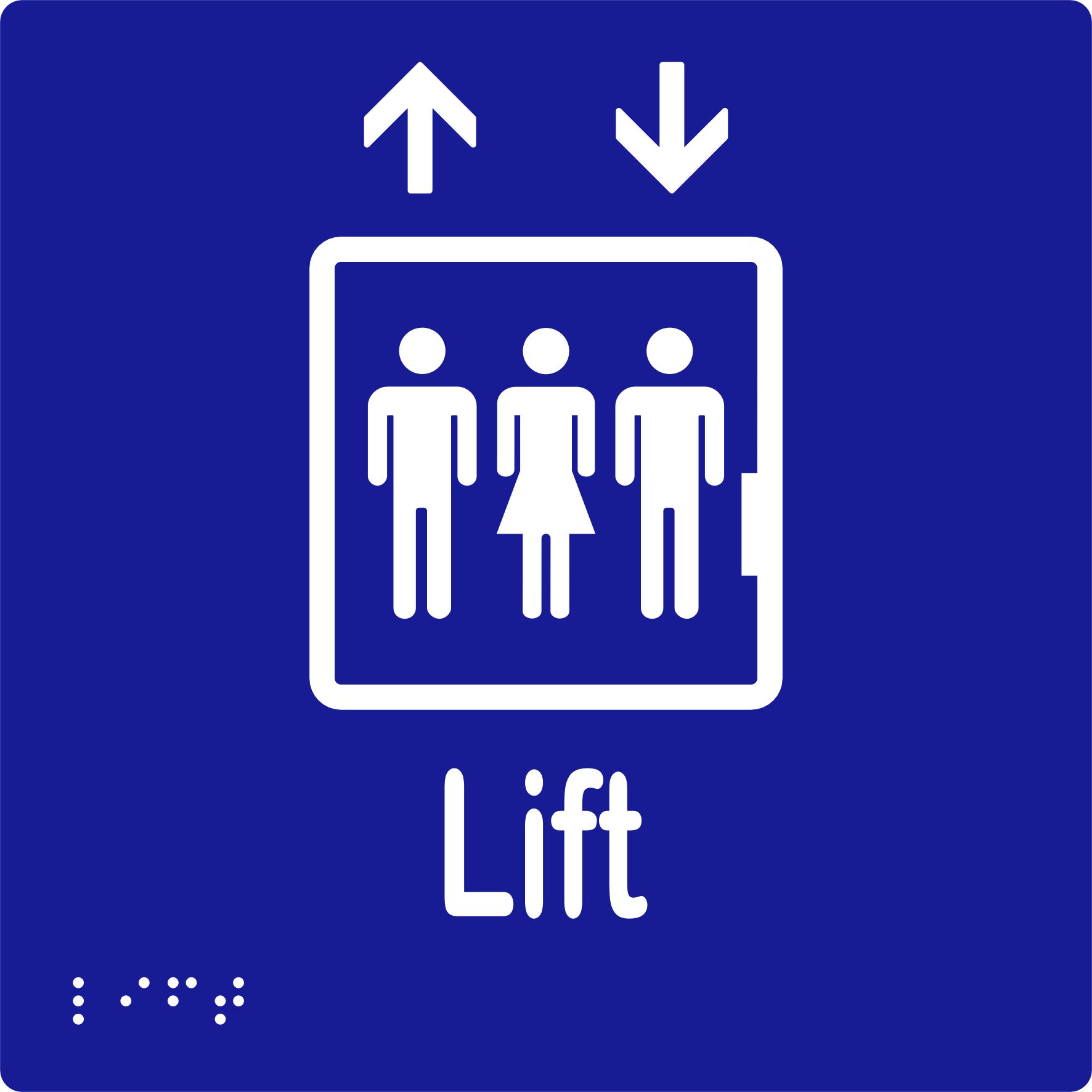 Lift w Braille - KJAM Signage