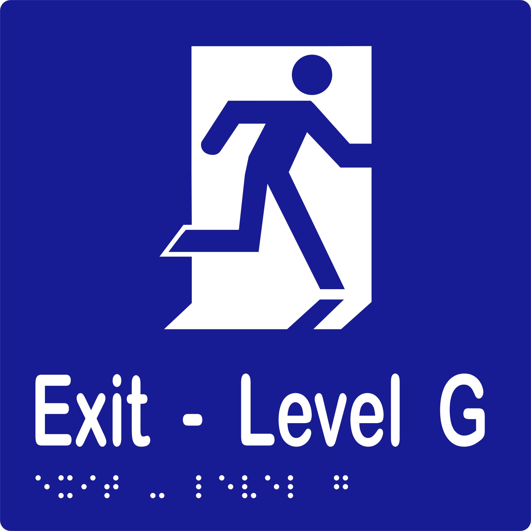 Exit – Level ## w Braille - KJAM Signage